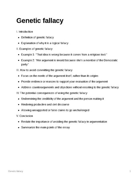 Genetic Fallacy Introduction Definition Of Genetic Fallacy