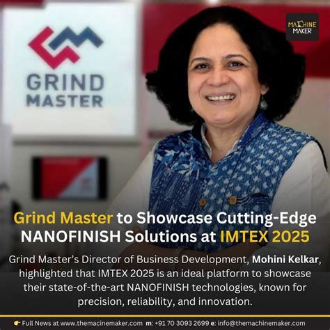 Nanofinish Imtex2025 Manufacturing Engineering Innovations Metalworking Machinetools