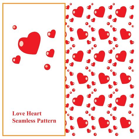 Premium Vector Heart Love Seamless Pattern