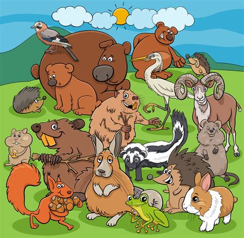 Cartoon Wild Animals Comic Characters Group 2698641 Vector Art At Vecteezy