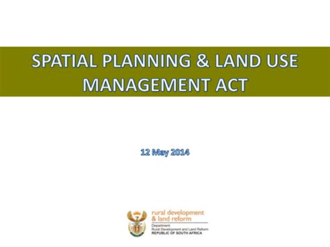 Pdf The Spatial Planning And Land Use Management Act Spluma