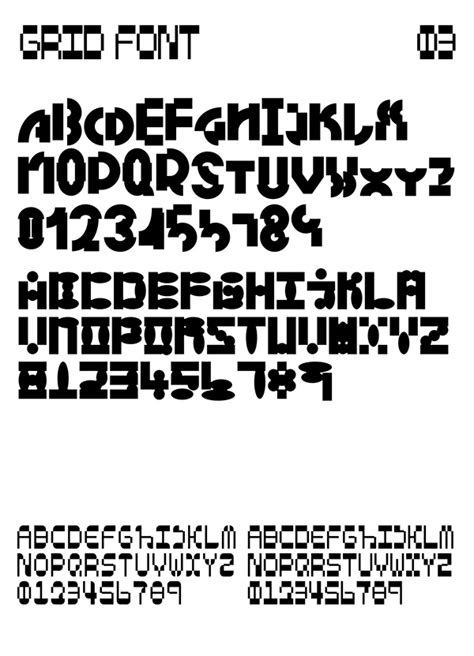 Grid Font Experiment On Behance