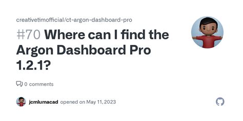 Where Can I Find The Argon Dashboard Pro 1 2 1 · Issue 70 · Creativetimofficial Ct Argon