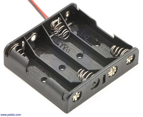 4-AA Battery Holder | Buy in Australia | POLOLU-1153 | Pololu | Core ...