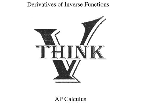 PPT Derivatives Of Inverse Functions PowerPoint Presentation Free Download ID 2733078
