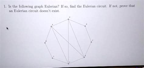 Solved 1 Is The Following Graph Eulerian If S0 Find The Eulerian