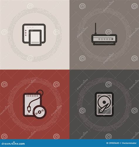 Internal Modem Neon Icon Simple Thin Line Outline Vector Of Computer Parts Icons For Ui And Ux