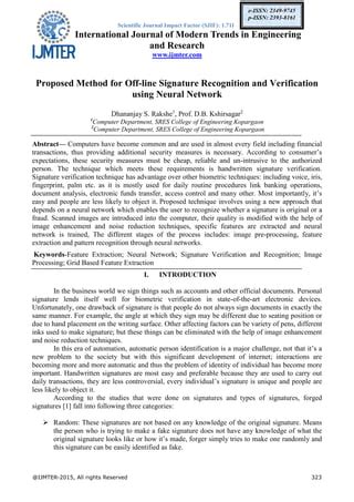 Proposed Method For Off Line Signature Recognition And Verification Using Neural Network PDF