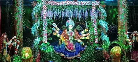 Goddess Durga During Navratri Festival Durga Puja Durg City