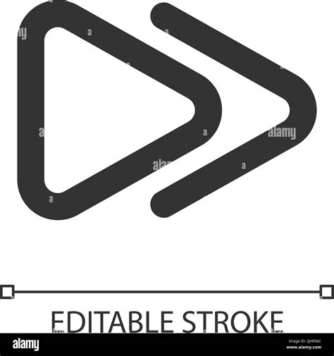 Fast Forward Button Pixel Perfect Linear Ui Icon Stock Vector Image And Art Alamy