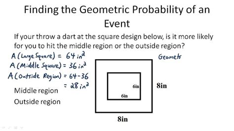 Geometric Probability Example 1 Video Probability Ck 12