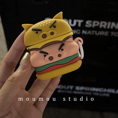 부리부리대마왕 햄버거 짱구 실리콘케이스 Airpods Pro 에어팟케이스 에어팟프로 1 2 에어팟 1 2 3세대 스트랩 인스타