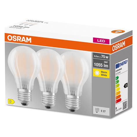 Osram Led Bulb E Base Cl A W K Matt X Lights Co Uk