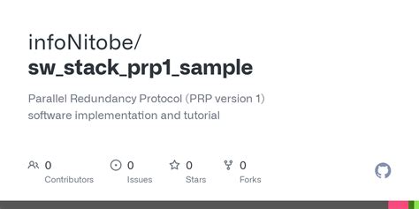 Github Infonitobeswstackprp1sample Parallel Redundancy Protocol