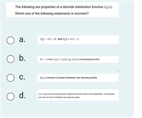 Solved The Following Are Properties Of A Discrete Chegg