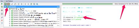 selenium rubymine cucumber tests run fine but are shown as