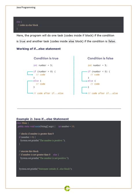 Java Tutorial Conditional Statement Pdf Connect Programming