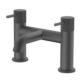 Verona Rivenza Fluted Gunmetal Bath Filler Tap