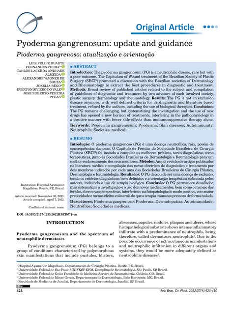 Pdf Pyoderma Gangrenosum Update And Guidance