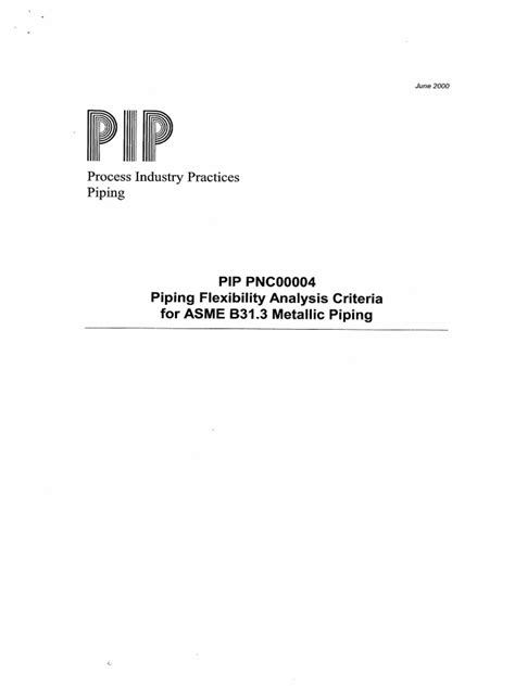 Pip Pnc0004 Piping Flexibility Analysis Pdf