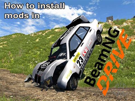 Mods installation in BeamNG Drive сars and maps