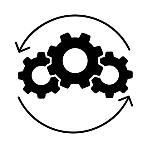 Operations Icon Vector Workflow Illustration Sign Work Flow Symbol