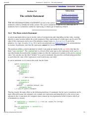 Javanotes 8 1 Section 3 6 The Switch Statement Pdf 26 2 2020