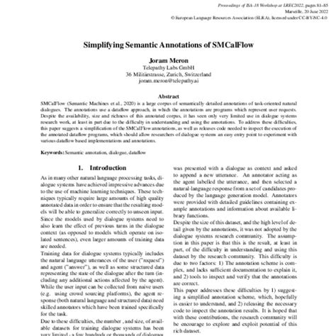 Simplifying Semantic Annotations Of Smcalflow Acl Anthology