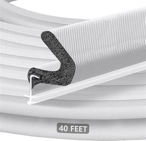 Kerf Weather Stripping Door Seal For Large Gap And Easy Installation 40 Feet White Sealers