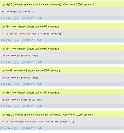 Problem To Delete All Products In Prestashop General Topics