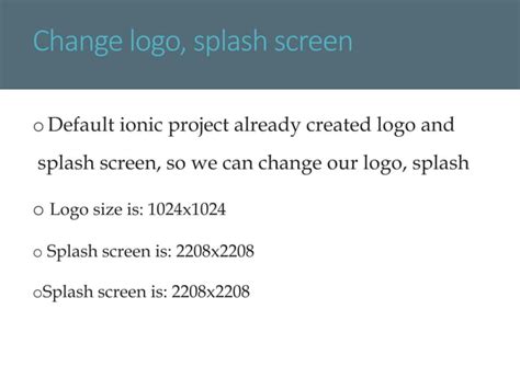 Android Platform Add With Ionic Framework Ppt