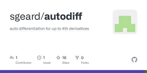 Github Sgeard Autodiff Auto Differentiation For Up To 4th Derivatives