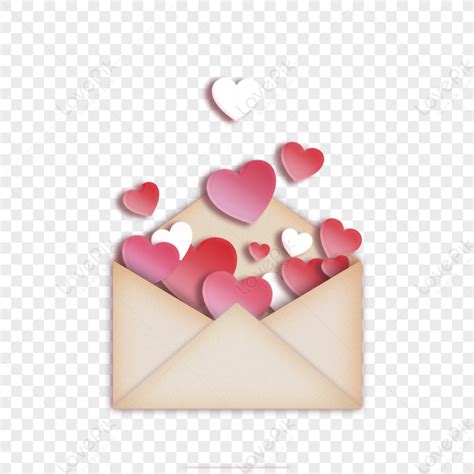 발렌타인 데이 종이 일러스트 컷 스타일 사랑 봉투축하게시하다 Png 일러스트 무료 다운로드 Lovepik