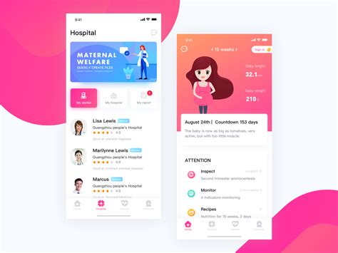 Application Interface For Pregnant Women By Lyy Interactive Design
