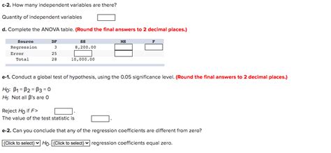 solved refer to the following regression output predictor