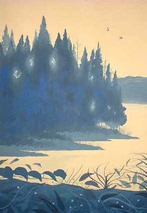千住博水の惑星 3 湖畔の朝美術品絵画の販売買取り NEW EDITION