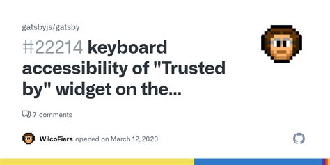 Keyboard Accessibility Of Trusted By Widget On The Gatsby Homepage · Issue 22214 · Gatsbyjs