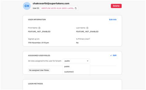 User Management Supertokens Docs