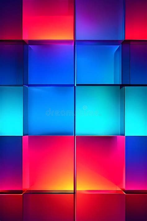 Abstract Background Composed Of Overlapping Rectangles In Various