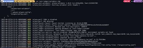 issue loading geyser plugin using `solana test validator` · issue