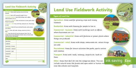 Land Use Fieldwork Activity Teacher Made Twinkl