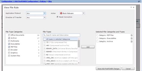 Configure The FirePOWER Module For Network Or File Control With ASDM Cisco