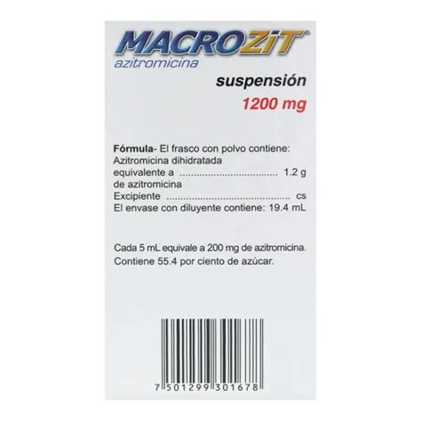 Macrozit 1200 Mg Suspensión Oral 30 Ml Prixz Farmacia Online