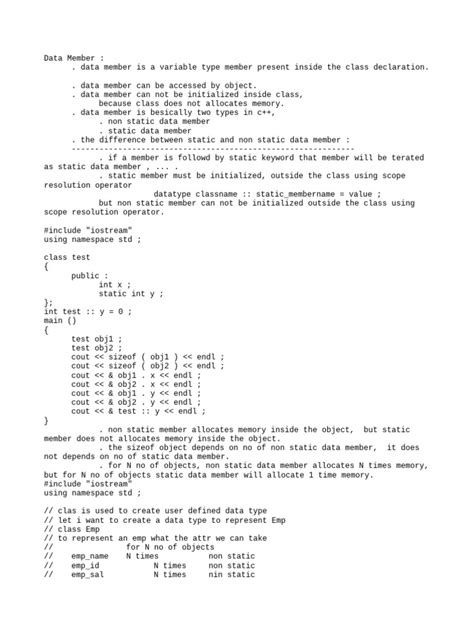 Day 2class And Object Part Ii Pdf