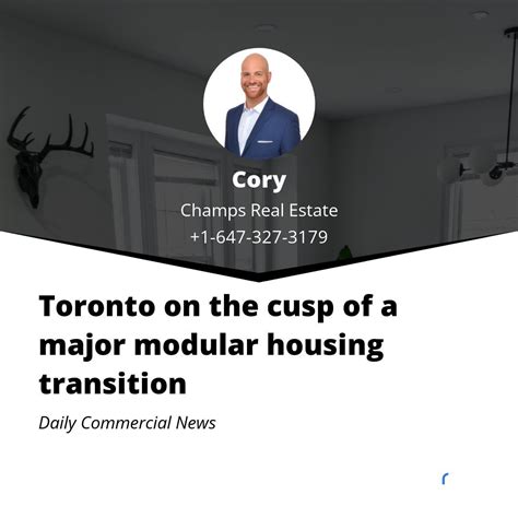 Cory Upshaw On Linkedin Toronto On The Cusp Of A Major Modular Housing Transition
