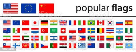 세계 플래그 벡터 사각형 플랫 아이콘 가장 인기 알랑거림에 대한 스톡 벡터 아트 및 기타 이미지 알랑거림 인도 인도아 대륙