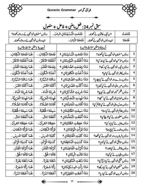 Sem 02 N4 W9 Qurani Grammer Pdf