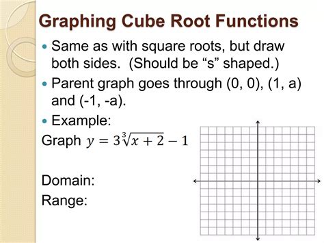 7 5 Graphing Square Root And Cube Root Functions Pptx