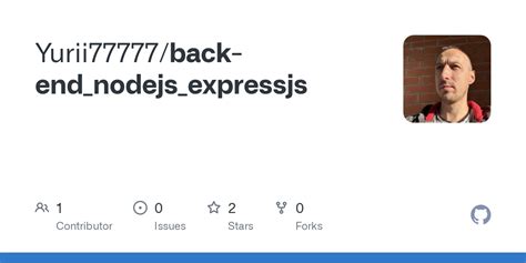 Github Yurii77777back Endnodejsexpressjs