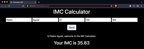 GitHub Pedroagiar IMC Calculator A IMC Calculator Project Based In HTML JS
